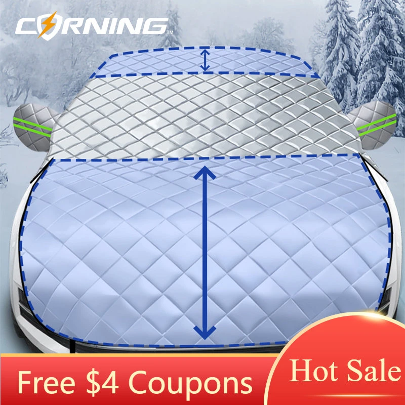 5-layer Thicken Car Snow Cover Car Windshield Hood Protection Cover ...
