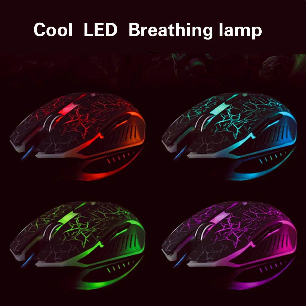 White/Black Professional 5500 DPI Gaming Mouse 6 Buttons LED Optical ...