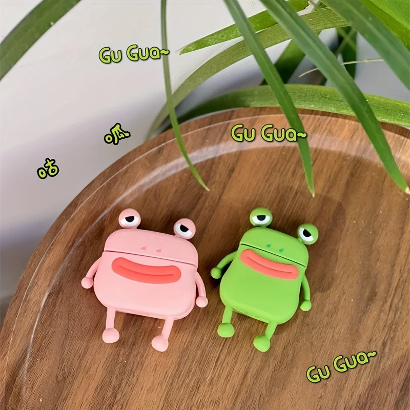 Cartoon-Cute-Couple-Frog-Design-Silicone-Earphone-Protective-Case-For ...