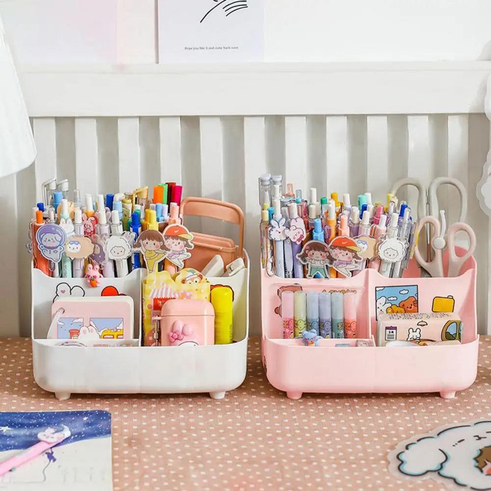 Pen-Bucket-Practical-Student-Desk-Stationery-Pencil-Holder-Plastic ...