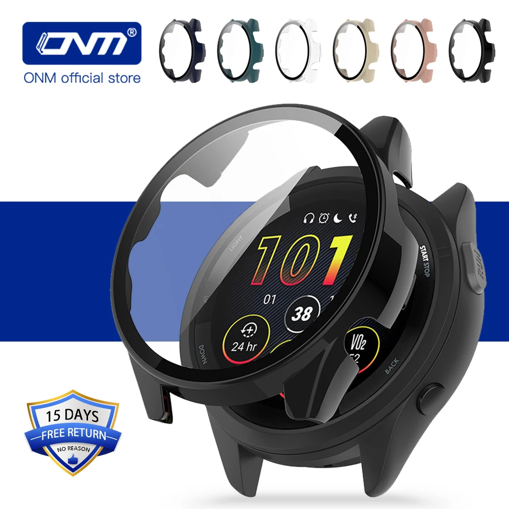 PC Hard Protective Case With Screen Protector for Garmin Forerunner 965 ...