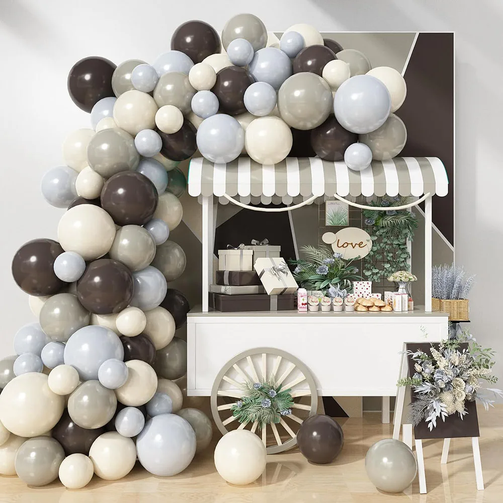 Balloon-Garland-Set-104pcs-Grey-Dark-Brown-Sand-White-Vintage-Balloon ...