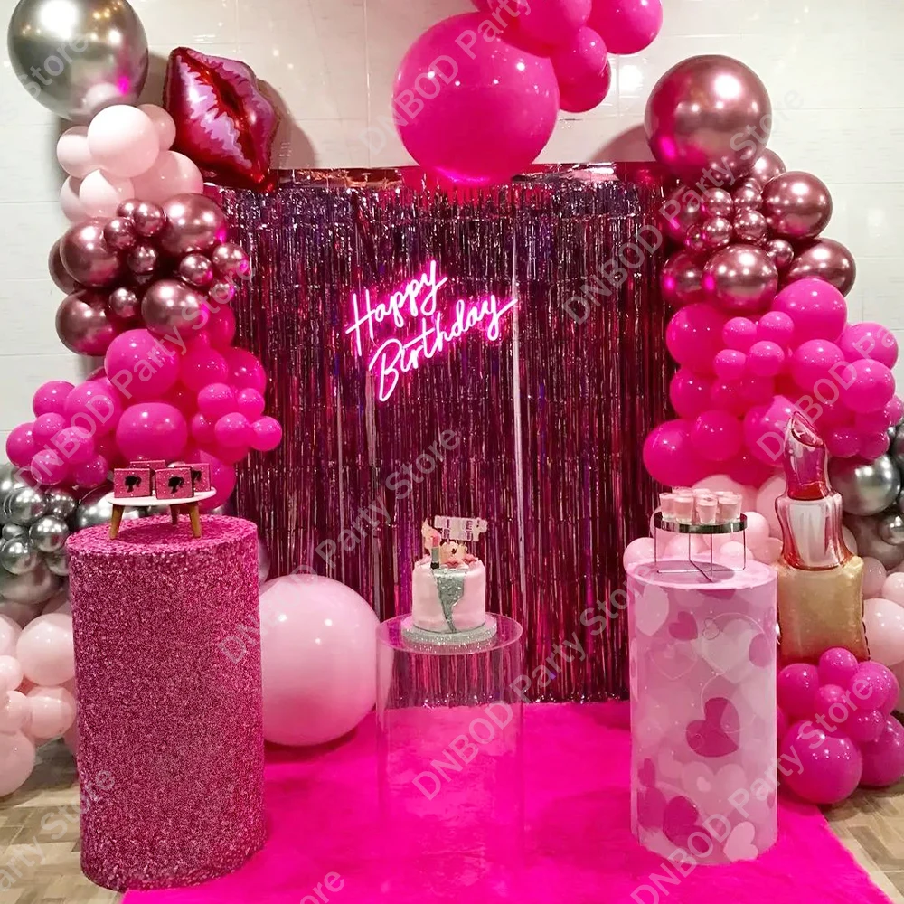 Kit-de-arco-de-globos-Magenta-rosa-para-ni-as-decoraci-n-de-fiesta-de ...