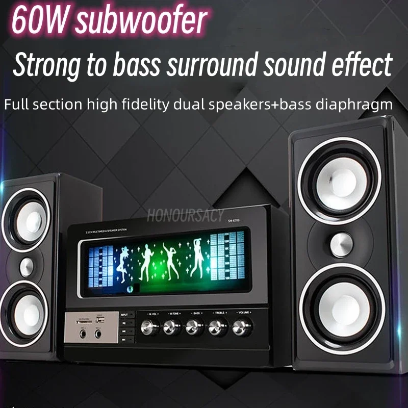 60W-Home-Computer-Sound-System-Home-TV-Bluetooth-Wooden-Speaker-Desktop ...