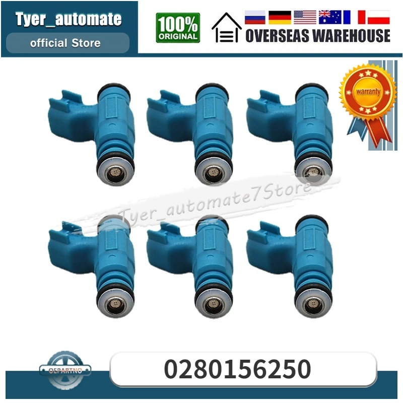 For 2004 Ford Ranger 4.0l 6pcs Fuel Injectors 0280156250 - Fuel ...