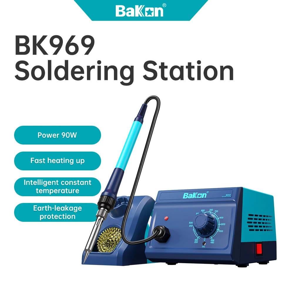 Bakon-BK969-Estaci-n-de-soldadura-de-temperatura-constante-potencia-de-90W-protecci-n-contra ...