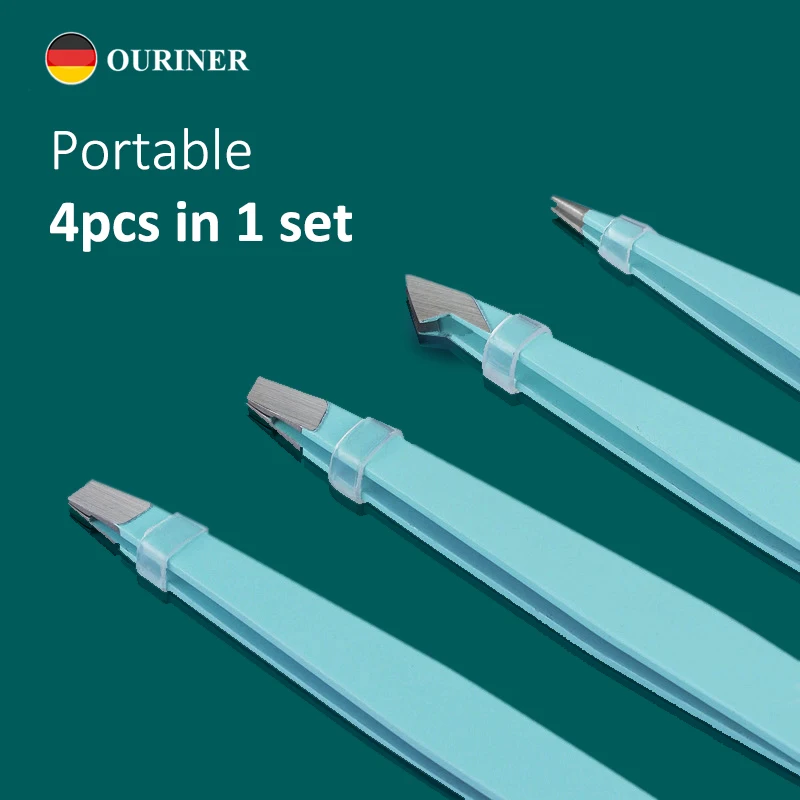 Eyebrow-Tweezer-Beauty-Fine-Hairs-Puller-Stainless-Steel-Slanted-Brow ...