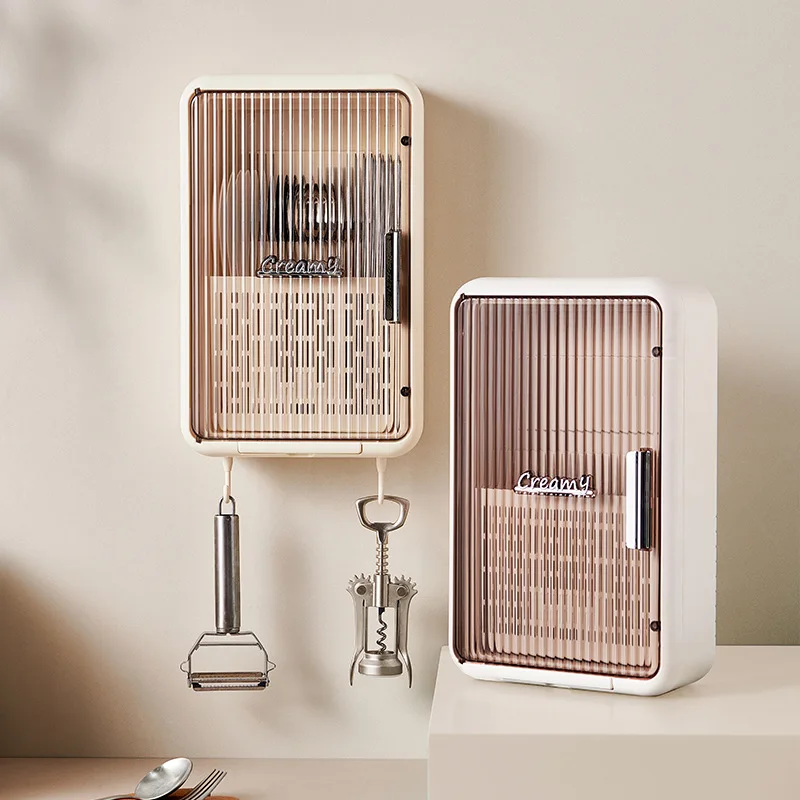 Light-Luxury-Chopsticks-Storage-Box-Wall-Mounted-No-Punching-Household ...