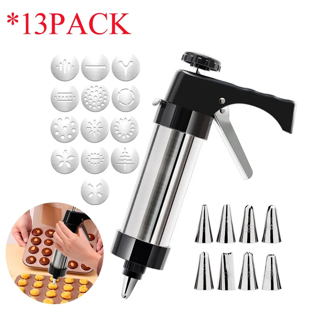 Stainless-Steel-Cookie-gun-Cake-Cream-Decorating-Gun-Cookie-Making ...