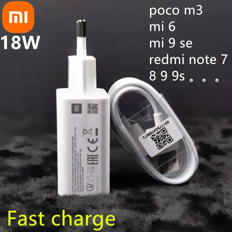 Xiaomi-Redmi-Note-9-9S-Fast-Charger-QC3-0-18W-Quick-Charge-Adapter-Type ...