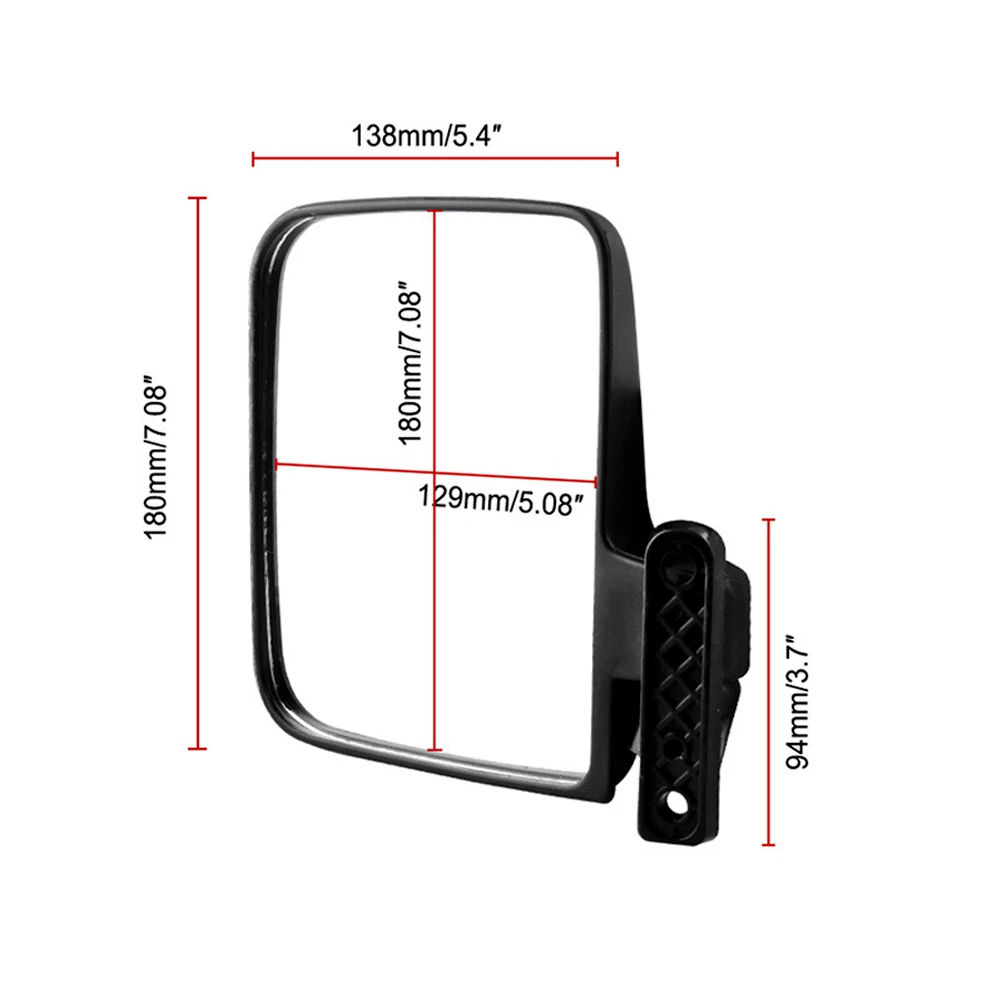 2 PCS /Pair Car Accessories Golf Car Rearview Mirror Sporty Side Mount ...