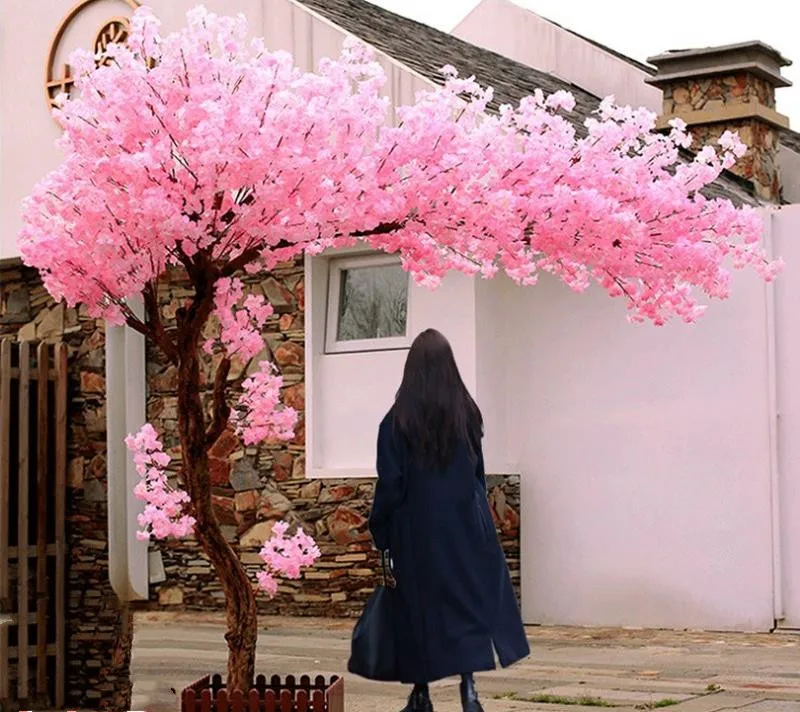 Artificial-Cherry-Tree-Outdoor-Garden-road-lead-Landing-Simulation ...