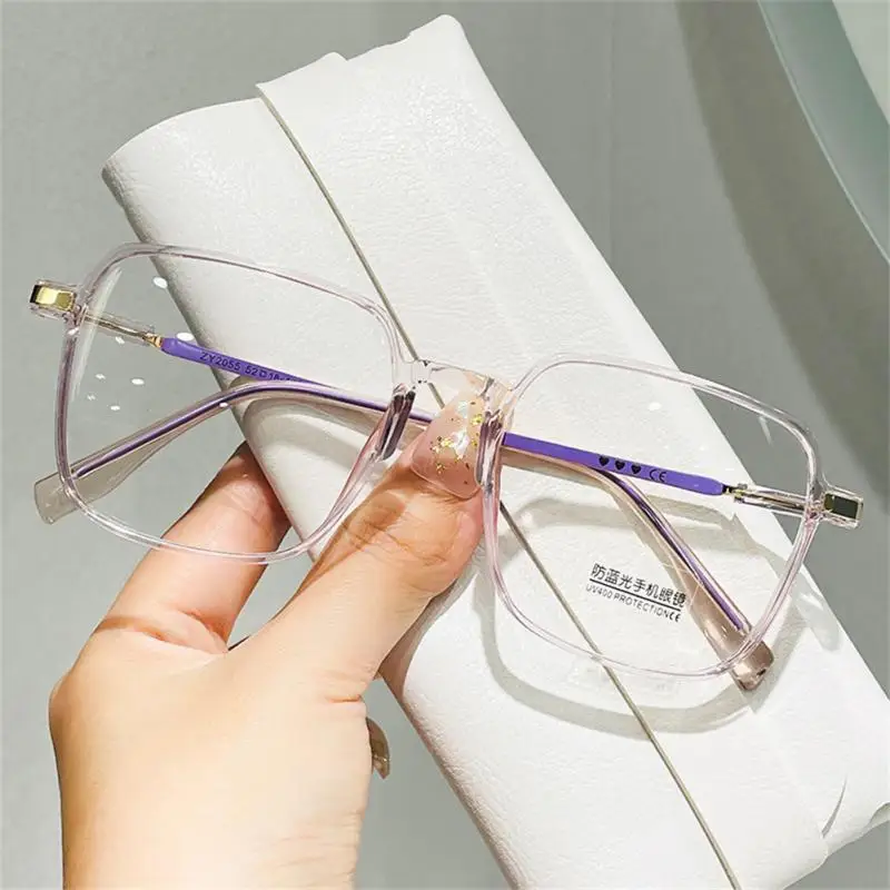 Trend-Anti-blue-Light-Glasses-Transparent-Large-Frame-Eye-Protection ...
