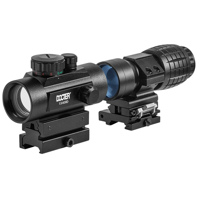 DOCTER 1x40 Red Dot 3x Magnifier Holographic Green Dot Sight Tactical ...