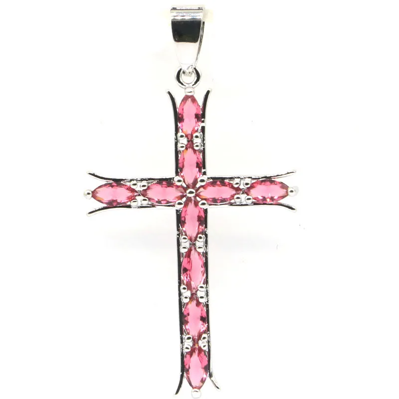 49x27mm-New-Designed-Cross-Shape-Pink-Raspberry-Rhodolite-Garnet ...