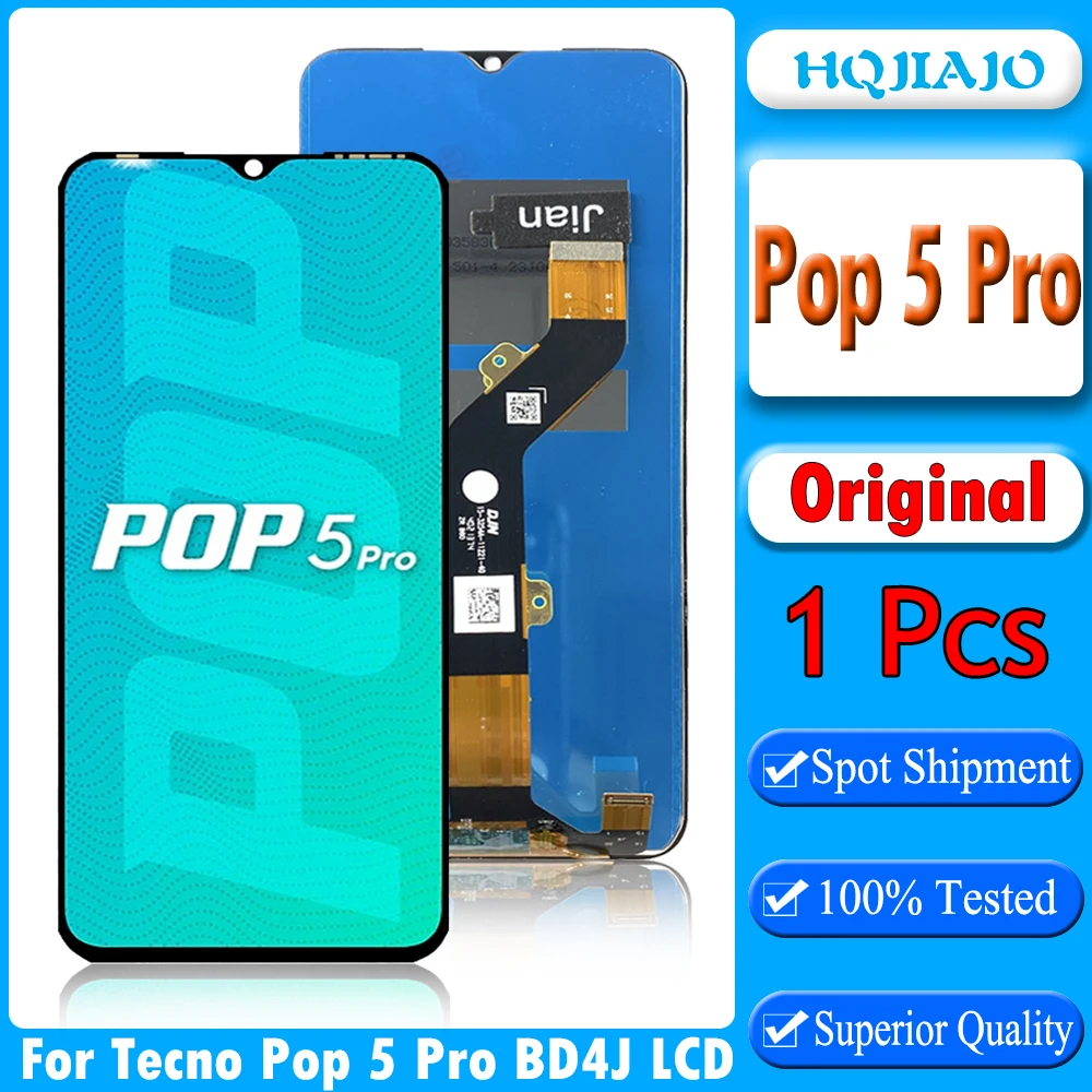 6-52-Original-For-Tecno-POP-5-Pro-LCD-BD4J-Display-Screen-Touch ...
