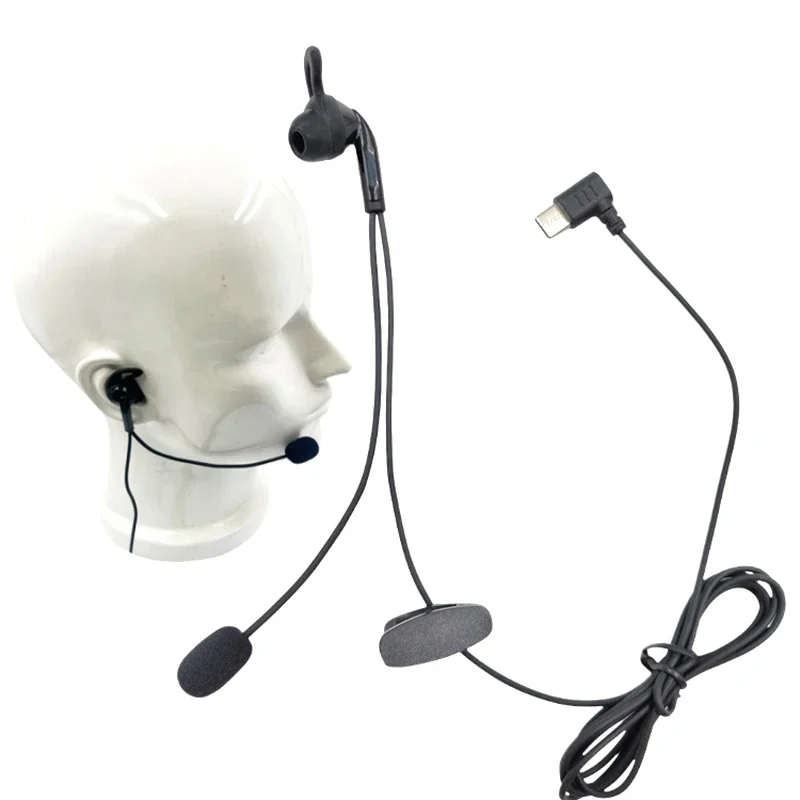 1Pcs For V6 Pro V4C Plus Q8 F6 V7 Judge Ear Intercom Headset Type-C USB ...