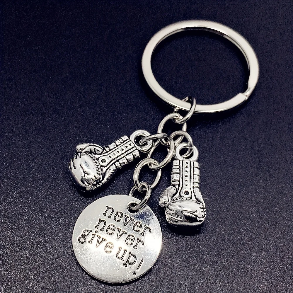1pc-Never-Give-Up-Boxing-Gloves-Keychain-Never-Give-Up-Creative-Sports ...