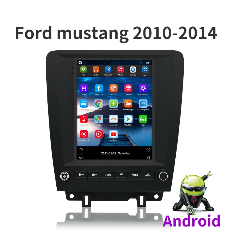 Car Gps Navigation Android Tesla Style Vertical Screen For Ford Mustang ...