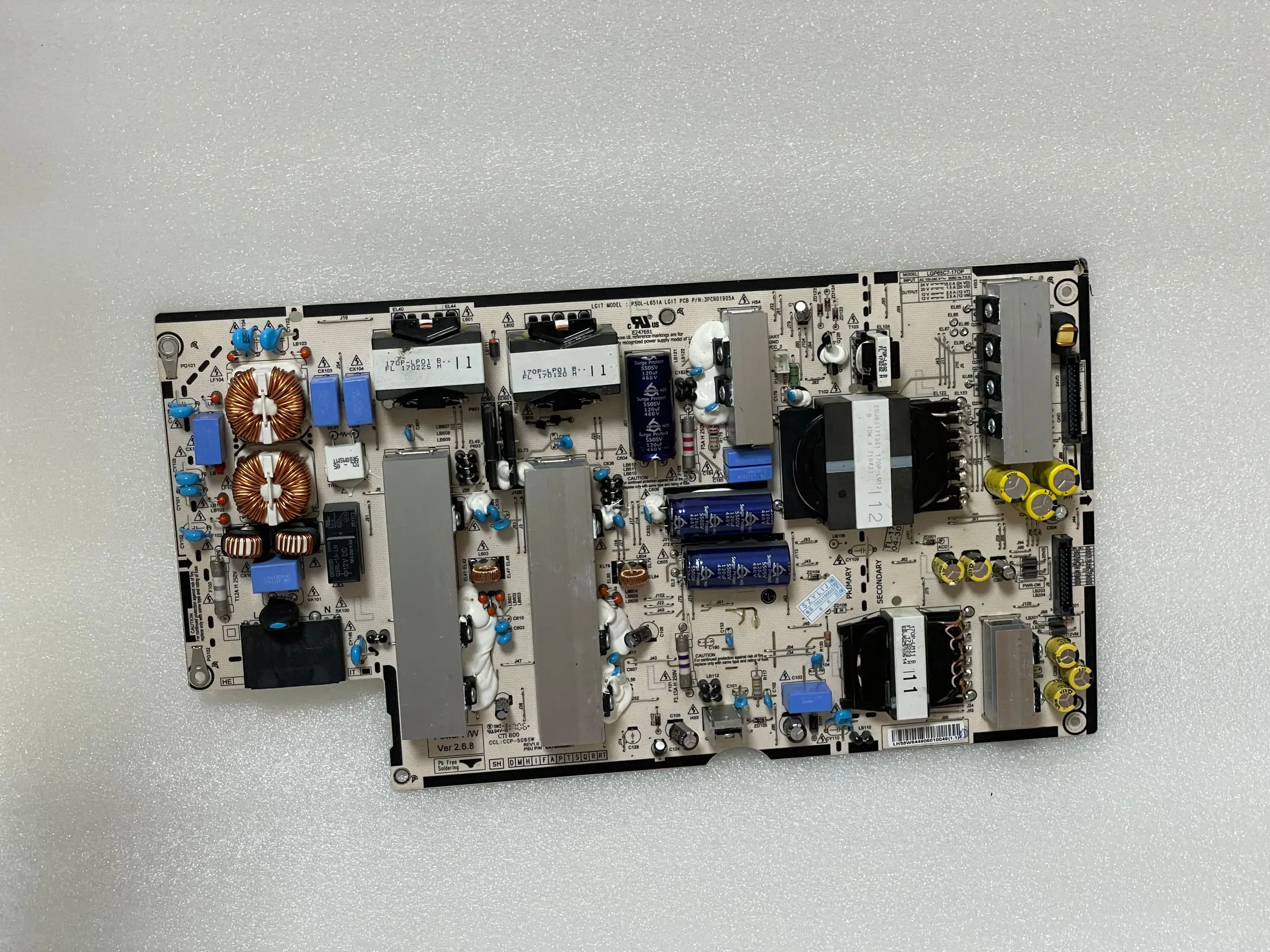 Original-LGP65C7-170P-power-board-EAY64490601-P-N-3PCR01905B-EINE ...