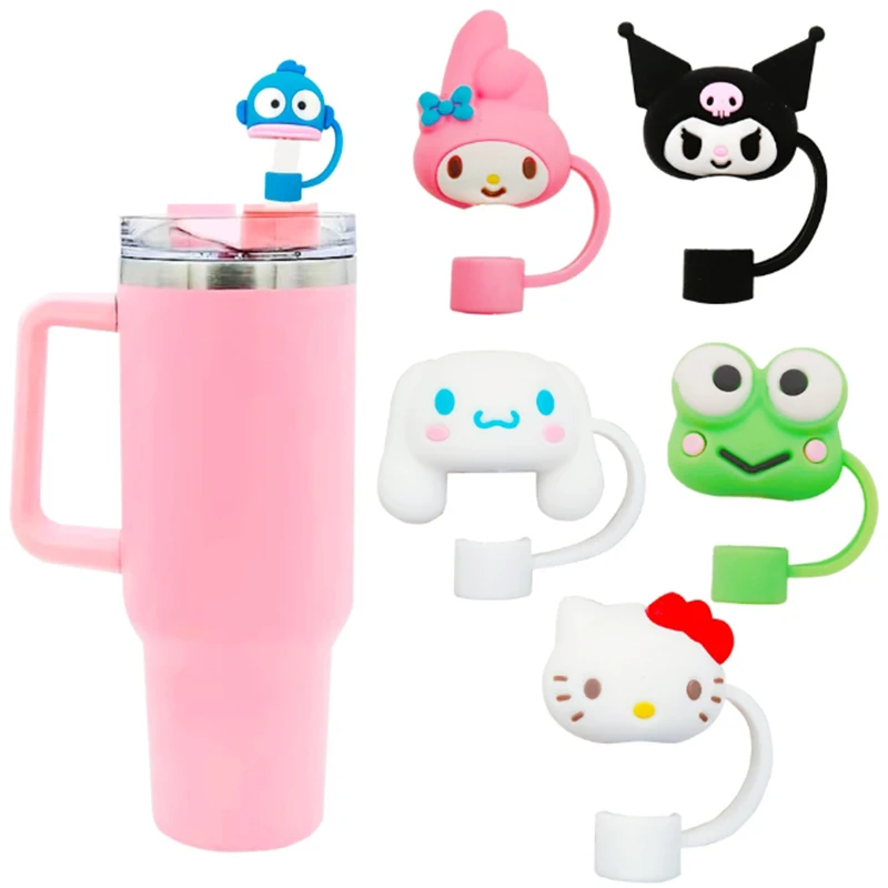 MINISO-Sanrio-Melody-cubierta-de-paja-reutilizable-tapa-de-dibujos ...