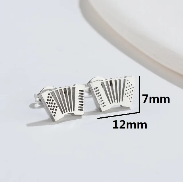 SMJEL Musical Earrings Note Accordion Headphone Suona Microphone Gitar ...