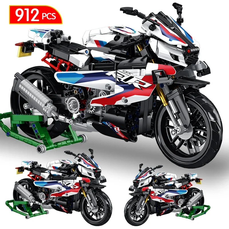 912pcs-City-Technical-Motorcycle-Moto-Car-Model-Building-Blocks-Racing ...