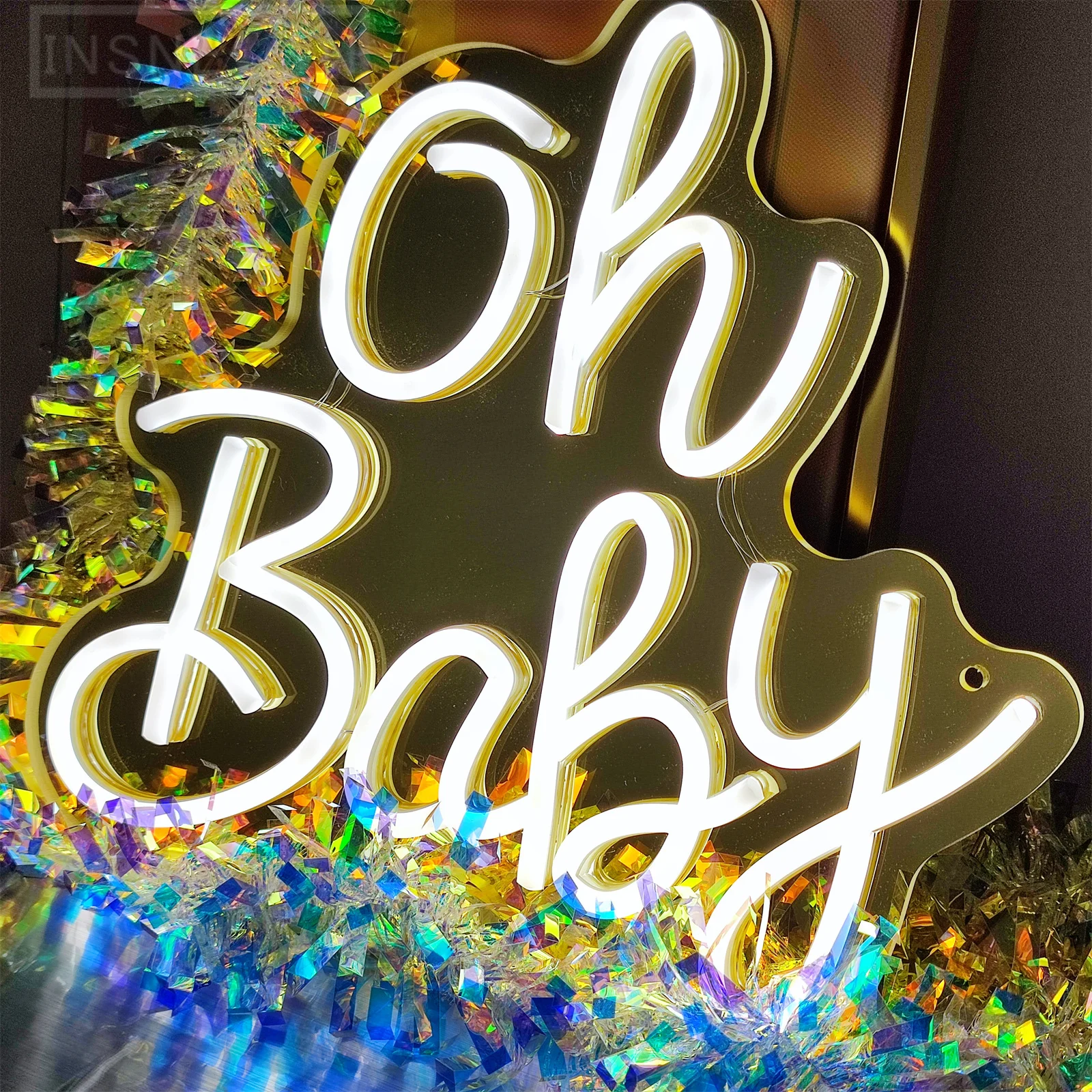 Ó, Baba Led Neon Jelek Esküvői Esztétikai Dekoráció Környezeti Lámpák ...