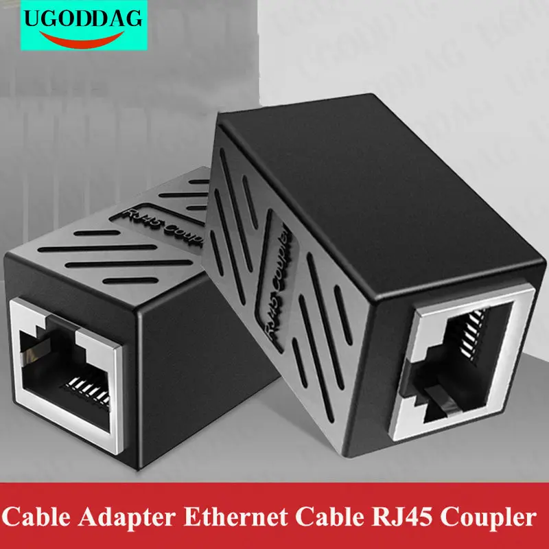 RJ45-Female-to-Female-Connector-Ethernet-Cable-Cat7-Cat6-5e-Network-LAN ...