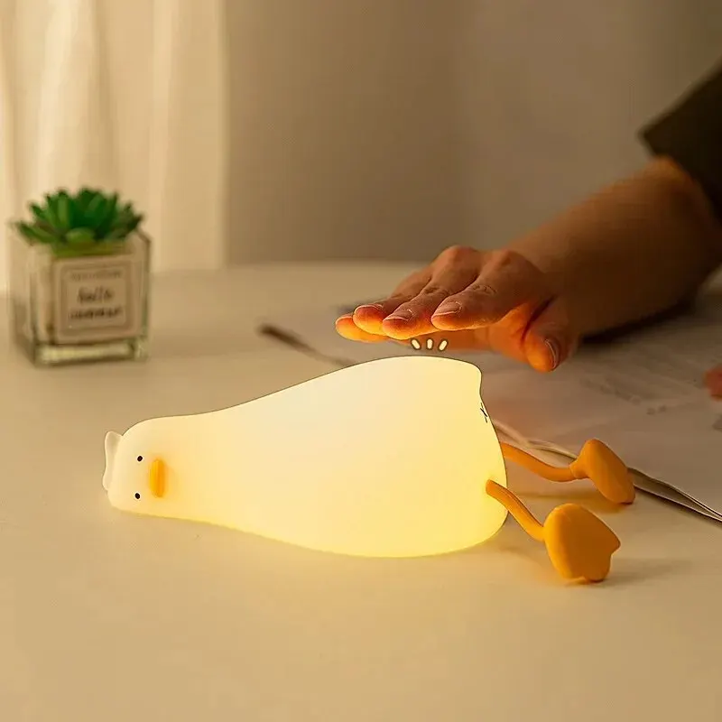 Pato-recarreg-vel-LED-Night-Light-L-mpada-De-Silicone-Pat-Desenhos ...