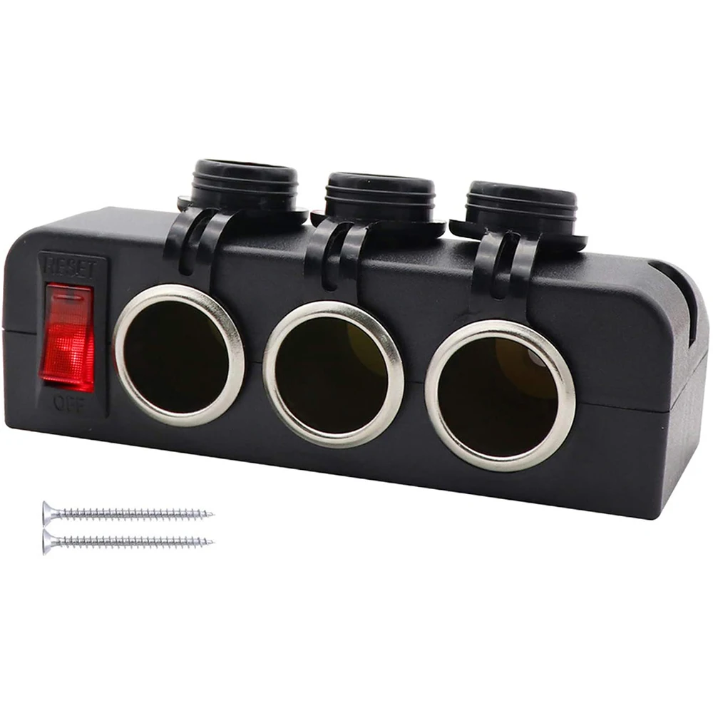 3-Socket-Cigarette-Lighter-Splitter-12V-Power-Outlet-Adapter-with-LED ...