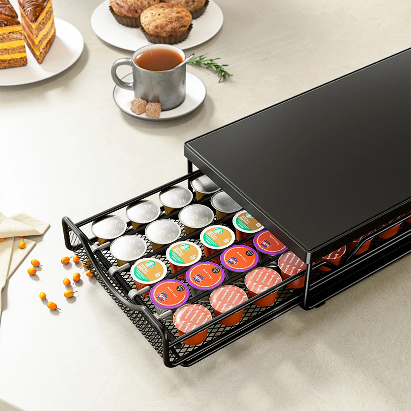 Drawer-Coffee-pod-storage-rack-Pull-out-Adjustable-Width-by-sliding ...