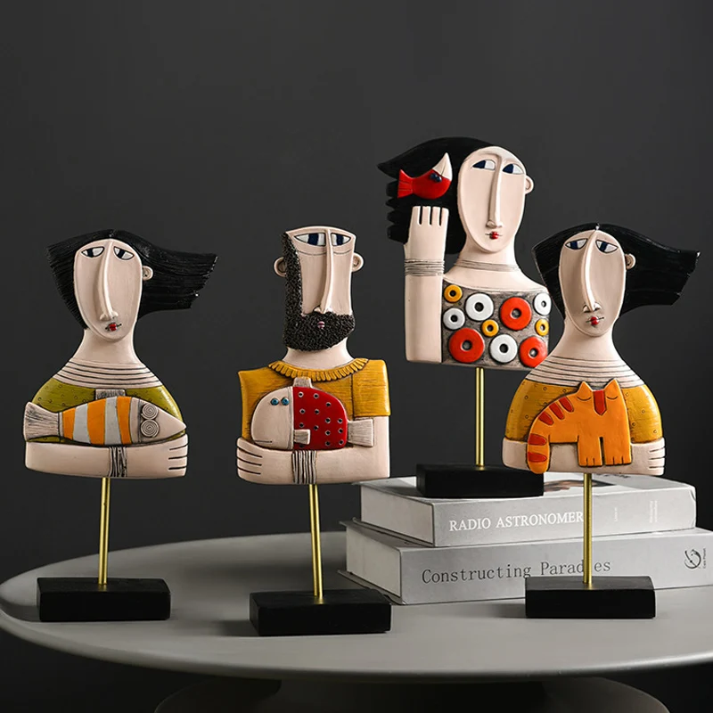 Modern-Home-Decor-Abstract-Human-Face-Portrait-Figure-Living-Room ...