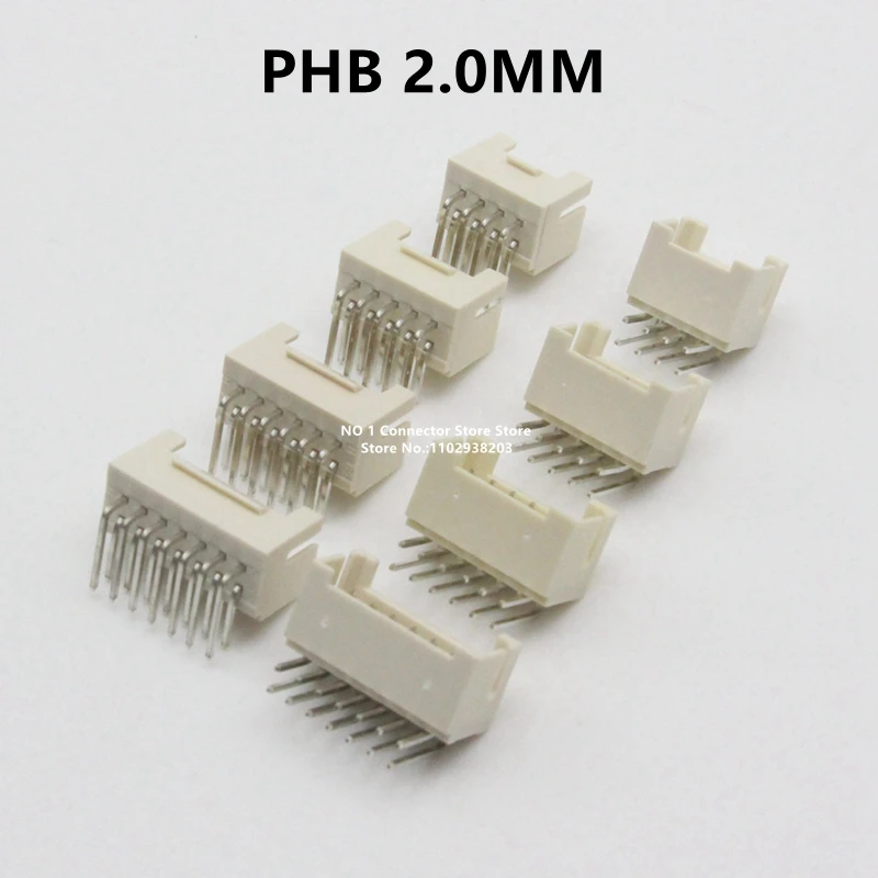 20PCS PHB PHSD 2.0 2.0mm Connector Double-Row Right Angle with Buckle ...