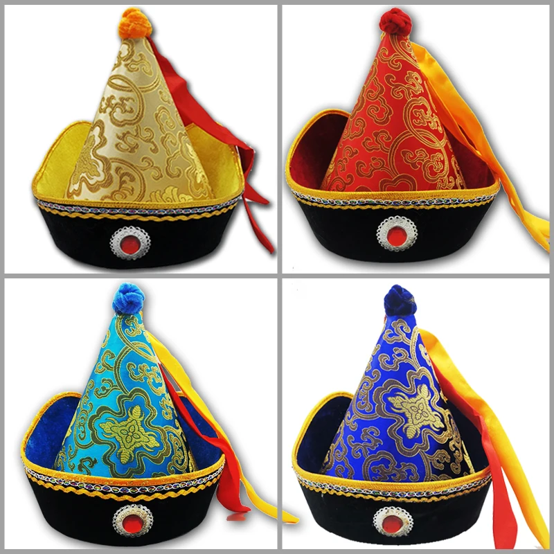Steepletop Mongolian Hats For Adults Festival Performance Cap Mongolia ...