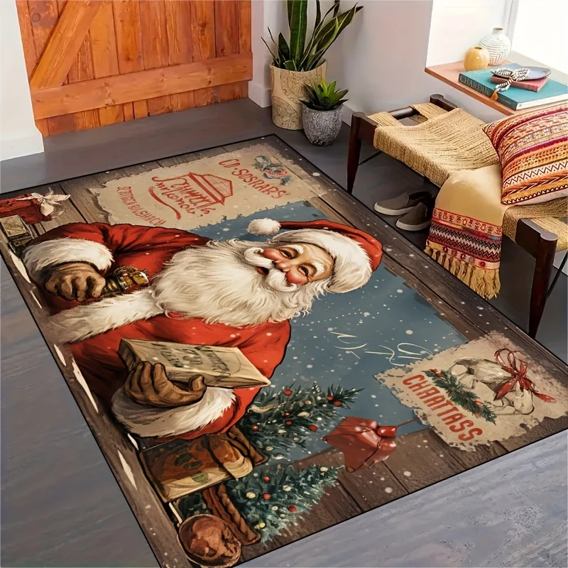 Christmas-Decorations-Santa-Claus-Carpet-for-Living-Room-Decor-Sofa ...
