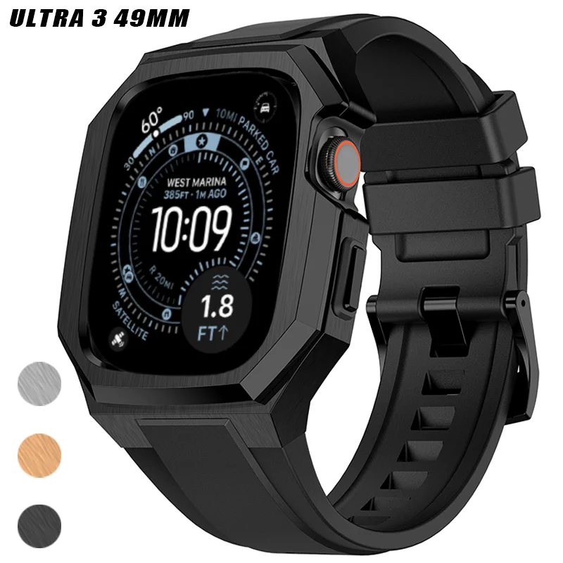 Luxury Modification Kit For Apple Watch Ultra 3 49MM Stainless Steel ...
