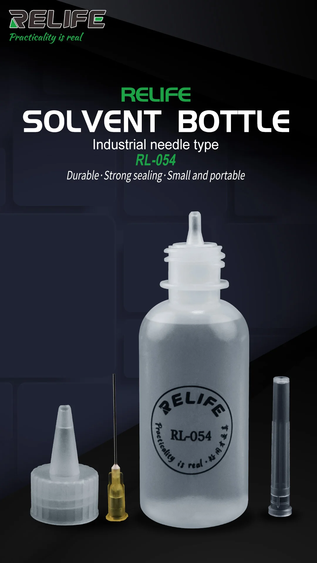 RELIFE-RL-054-50ML-Solvent-bottle-Needle-Tip-Soldering-Cleaning-Liquid ...