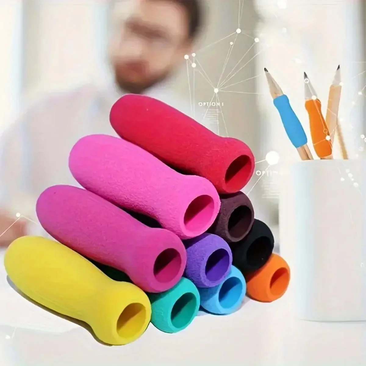 10-20-30-40-50-pieces-random-color-painting-non-slip-vase-sponge-pen ...