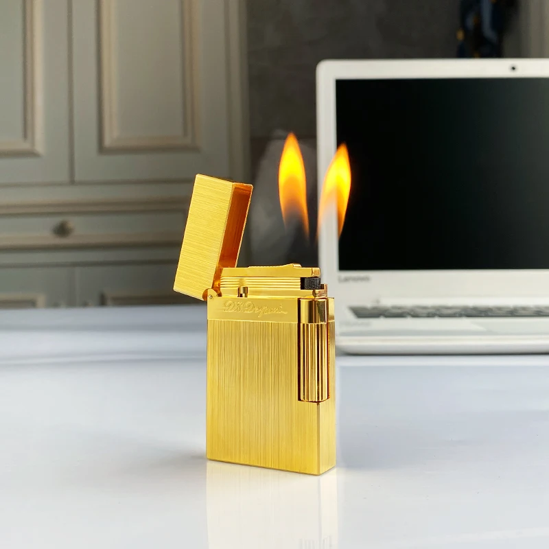 New-vintage-Lighter-Bright-Sound-brass-shell-windproof-gas-lighter-for ...