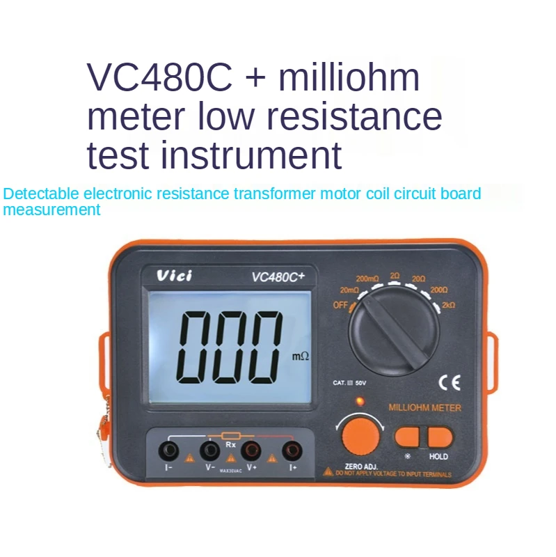 Vc480c+ Digital Milliohmmeter Dc Low Resistance Tester Microohmmeter 0 ...