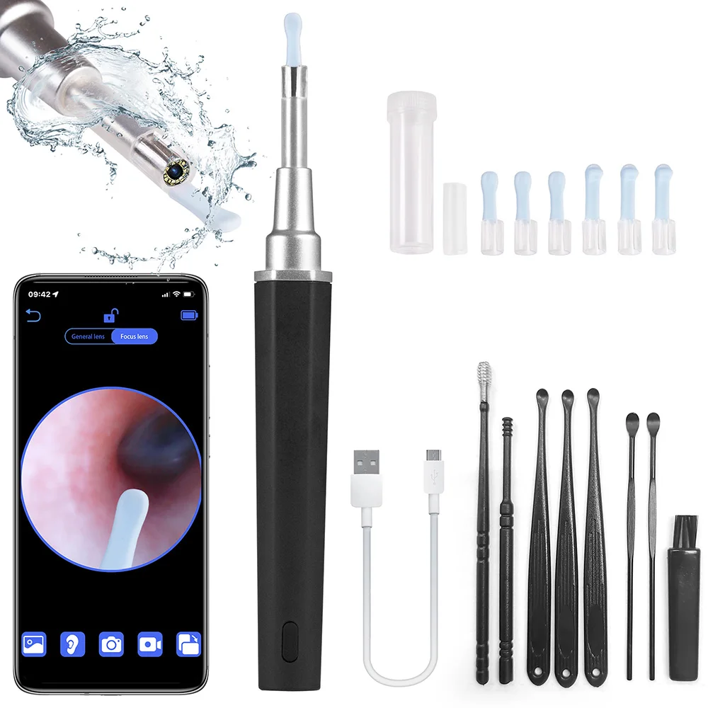 Tongwode-Ear-Wax-Removal-Tool-Ear-Care-WIFI-5MP-Visual-Ear-Sticks ...
