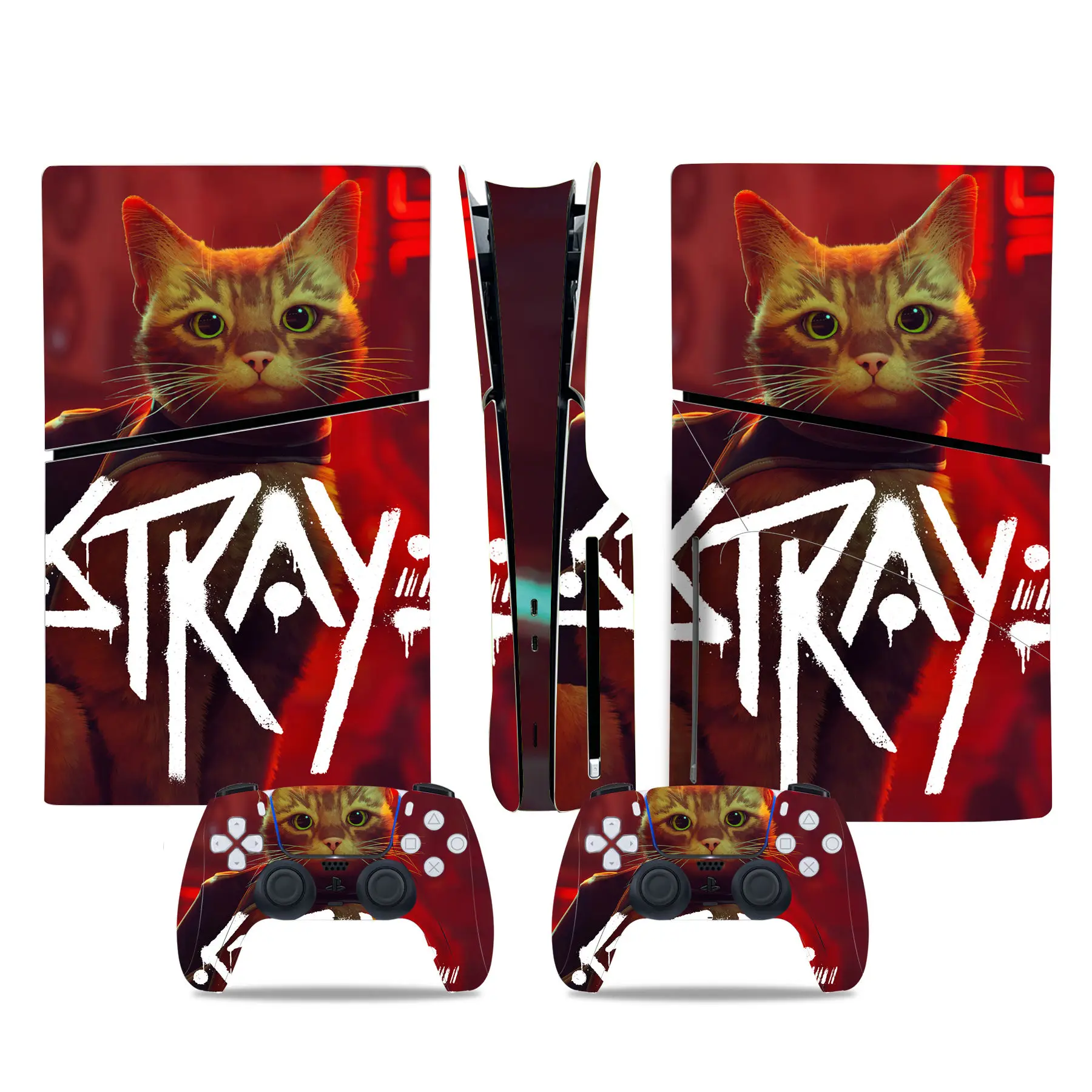 Game Stray PS5 Slim Disc Skin Sticker Decal Cover for Console and 2 ...
