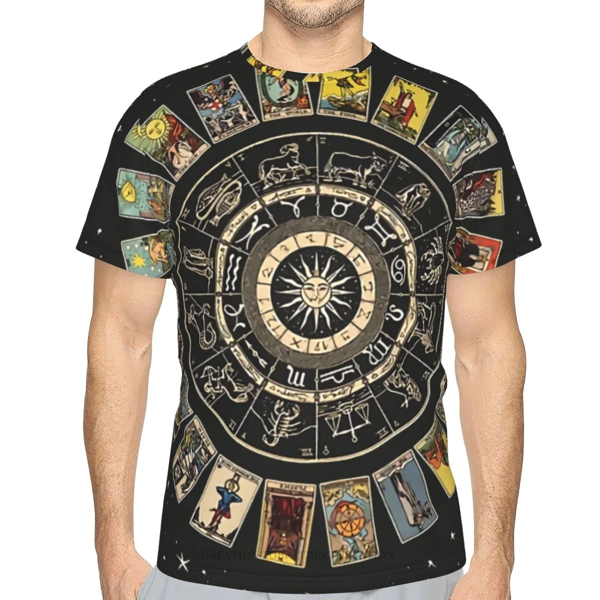 Polyester Tops Streetwear | Astrology Zodiac Wheel | Astrology Wheel ...