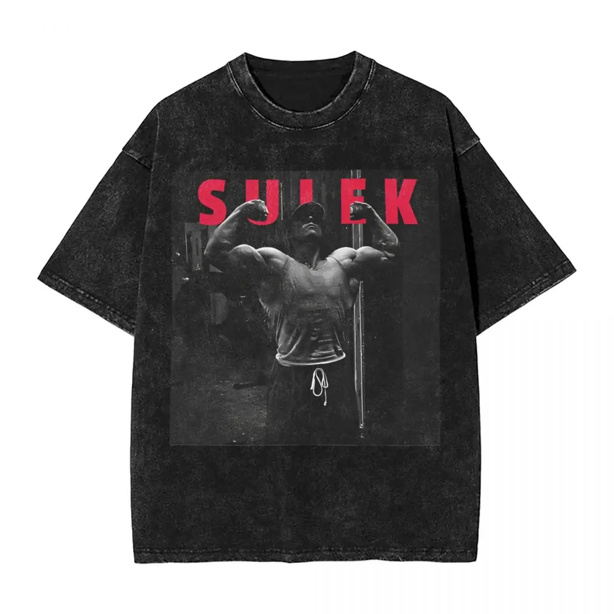Sam-Sulek-Inspiration-T-Shirts-Hip-Hop-Washed-100-Cotton-Oversize-T ...