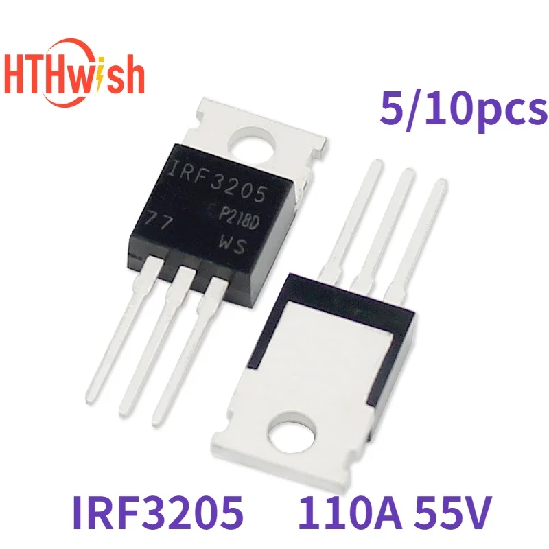 5-10-Uds-IRF3205-Transistor-IRF3205PBF-MOSFET-TO-220-110A-55V ...