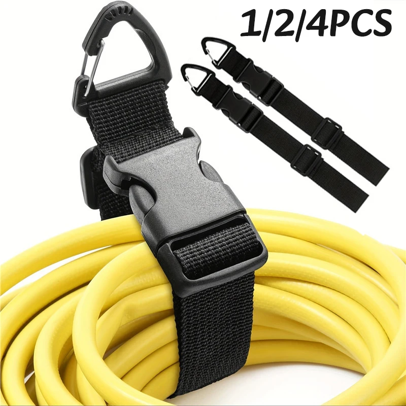 1/2/4PC 45cm Adjustable Buckle Wire Manager Nylon Heavy Cord Organizer ...