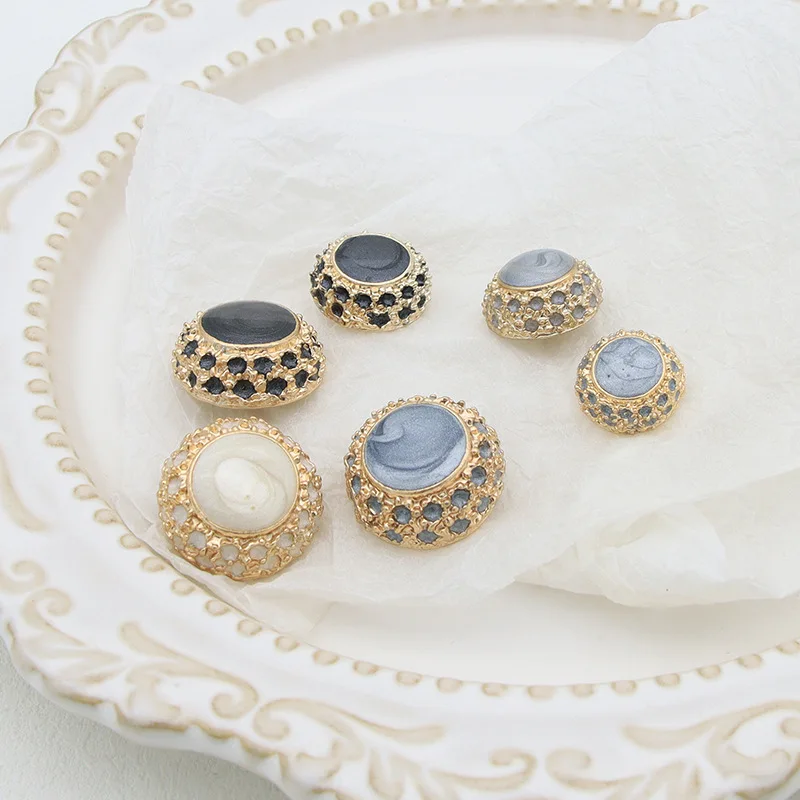 18/20/25mm Vintage Gold Pearl Metal Buttons for Women Suit Coat ...