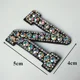 26 Letters Rhinestones Alphabet ABC Sew Iron On Patches Rainbow Shining ...