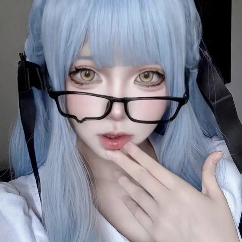 Anime Y2K Teardrop Cosplay Glasses Unisex Without Lenses Eyeglass ...